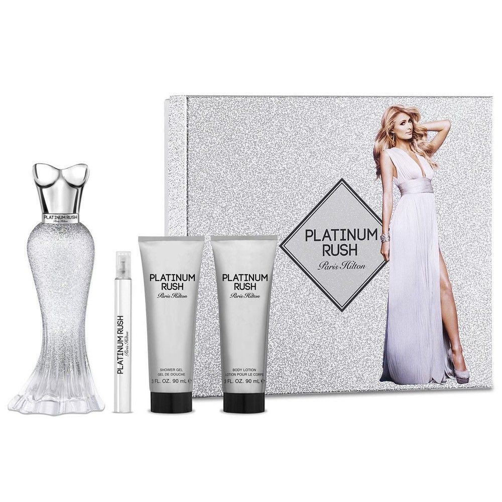 Paris Hilton Platinum Rush Estuche EDP 100 ml + loción 90 ml + gel 90 – Silk Perfumes